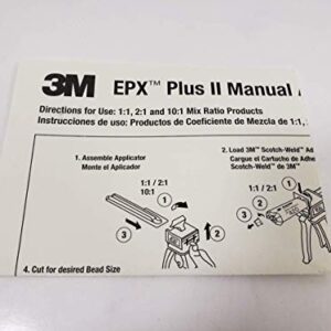 3M Scotch-Weld EPX Plus II Applicator #01001, 2 Plunger for 48mL & 50mL, 1 Applicator