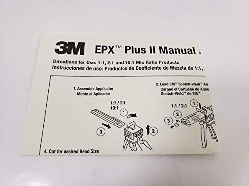 3M Scotch-Weld EPX Plus II Applicator #01001, 2 Plunger for 48mL & 50mL, 1 Applicator