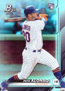 2019 bowman platinum baseball #20 pete alonso rookie card - short print (sp)