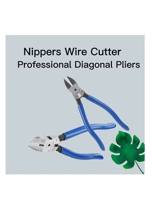 8inch Blue Diagonal Flush Wire Cutting Pliers Precision Side Cutters Pliers Ideal for Clean Cut and Precision Cutting Needs (1)