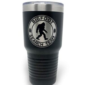 bigfoot search team tumbler gifts for outdoorsmen sasquatch coffee travel mug - stainless steel cup 30 oz