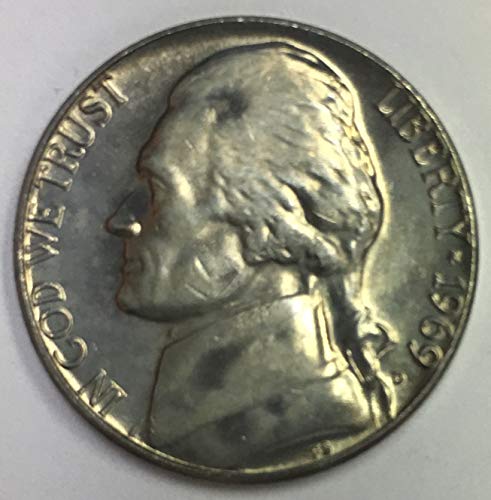 1969 D Jefferson Nickel Five-Cent Piece BU