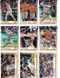 houston astros/complete 2019 topps (series 1 and 2) baseball team set! (29 cards) includes a bonus jose altuve card!