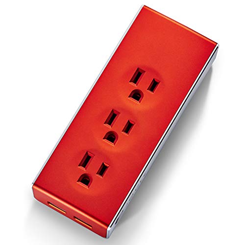 Joule Surge Protector Power Strip with 3 Outlets and 2 USB Ports – for Travel, Hotel, Home Office Use