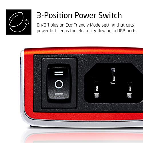 Joule Surge Protector Power Strip with 3 Outlets and 2 USB Ports – for Travel, Hotel, Home Office Use