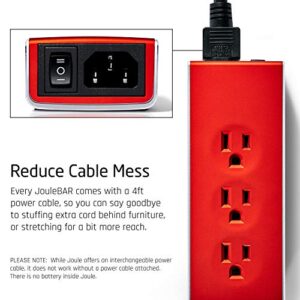 Joule Surge Protector Power Strip with 3 Outlets and 2 USB Ports – for Travel, Hotel, Home Office Use