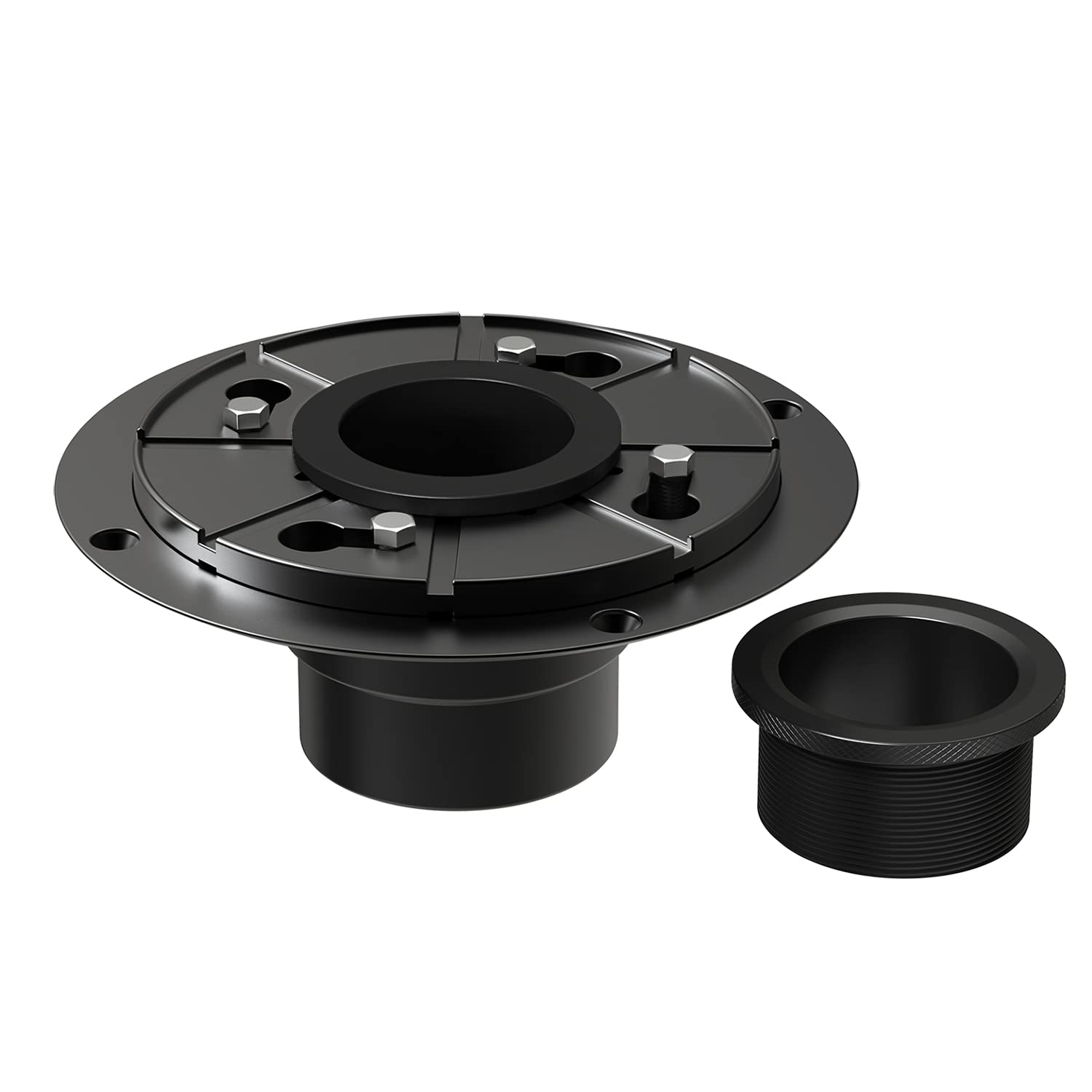 WEBANG Shower Floor Drain Base Flange with Rubber Coupler ABS and PVC Material for Linear Drain Square Drain Installation