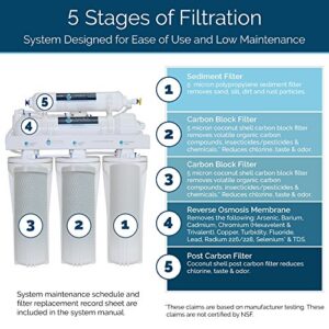 Olympia Water Systems 50 GPD Membrane Reverse Osmosis Water Filtration System with Oil Rubbed Bronze Finish Faucet