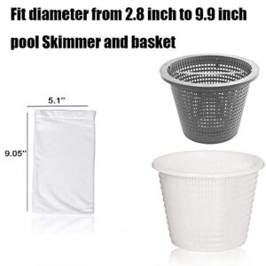 VSECUON Pool Skimmer Socks,30 Pack Pool Filter Socks Reusable Pool and Spas Filters Baskets Skimmer Savers (30)