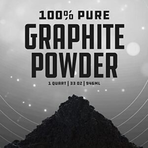 100% Pure Graphite Powder - 2 Pound Bag - 1 Quart - 32 oz - Highest Quality - Used as a Lubricant for Locks, Bearings, Fishing reels, and More - Ecoxall Chemicals