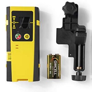 Firecore FD20 Laser Detector for Laser Level, Digital Laser Receiver Used with Pulsing Line Lasers Up to 165ft, Three-Sided LED Displays to Detect Green Laser Beams, Rod Clamp Included