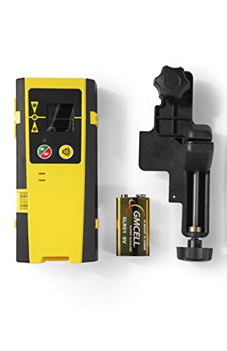 Firecore FD20 Laser Detector for Laser Level, Digital Laser Receiver Used with Pulsing Line Lasers Up to 165ft, Three-Sided LED Displays to Detect Green Laser Beams, Rod Clamp Included