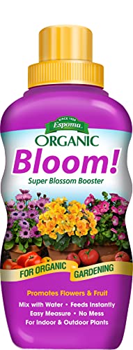 Espoma Organic Bloom! 16-Ounce Concentrated Plant Food – Plant Fertilizer and Bloom Booster for All Flowering Plants. Promotes Vigorous Growth and Blooming