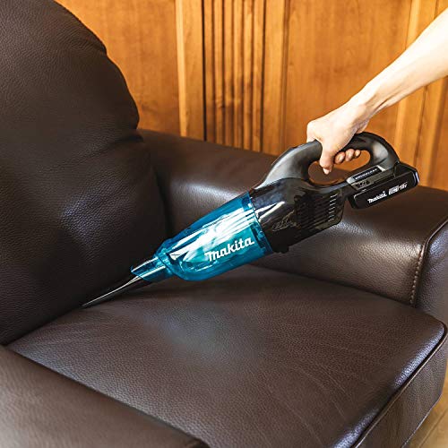 Makita XLC04R1BX4 18V LXT Lithium-Ion Compact Brushless Cordless 3-Speed Vacuum Kit, W/Push Button (2.0Ah)