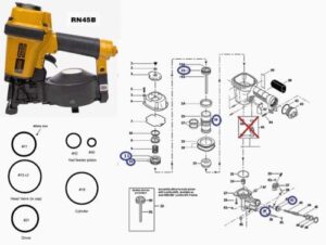 o-ring kit rn45b for bostitch rn45-b coil roofing nailer