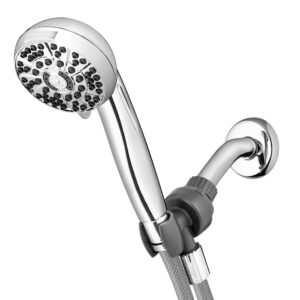 waterpik high pressure hand held shower head with hose, powerpulse massage 6-mode, chrome xas-643e