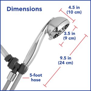 Waterpik High Pressure Hand Held Shower Head With Hose, PowerPulse Massage 6-Mode, Chrome XAS-643E