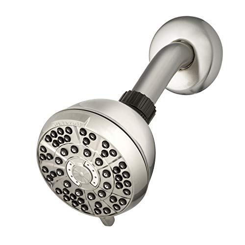 Waterpik XAS-619E PowerPulse Shower Head Brushed Nickel DIY Installation Features Powerful Therapeutic Strength Massage Setting, Easy Clean Anti-Clog Nozzles