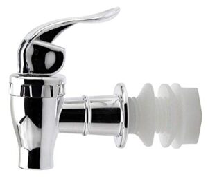 aquanation bpa free replacement cooler faucet water bottle jug ceramic water crock reusable spigot spout water beverage lever pour dispenser valve gravity water tap - chrome (1)