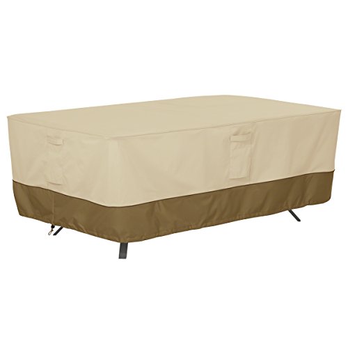 Classic Accessories Veranda Water-Resistant 96 Inch Rectangular/Oval Patio Table Cover, Outdoor Table Cover