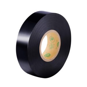 Lichamp 10-Pack Black Electrical Tape Waterproof, 3/4 in x 66ft, Industrial Grade UL/CSA Listed High Temp Electrical Tape Electric Super Vinyl