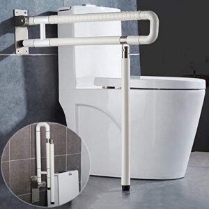 meetwarm handicap rails foldable toilet grab bar handles bathroom seat support bars flip-up grab arm hand grips safety handrails for elderly disabled pregnant anti slip shower assist aid