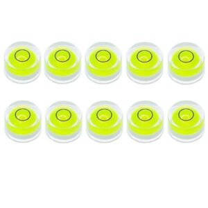 10pcs small circular bubble level 10x6mm mini round bullseye spirit levels measuring tools