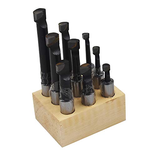 NEW 9 pcs 1/2" Boring Bar Set C6 Carbide Tipped Bars 1/2" Shank Lathe Tool