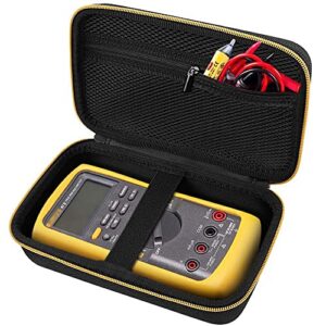 comecase hard carrying case for fluke 87-v/ 87v max/ 88v digital multimeter, protective travel storage bag.