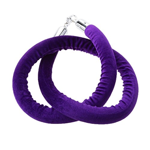 YiYLunneo Velvet Hanging Ropes Crowd Control Stanchion Ropes fit for Movie Theaters,Grand Openings,Restaurants,Hotels (1.5Meter, Purple)