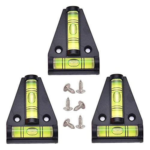 3x T Level with Screws Cross Check Trailer Leveling Bubble Spirit Levels for Travel Trailers, Camper, Motorhome, Camera, Tripods, Machines