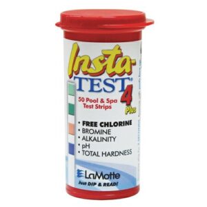 LaMotte Insta-Test 4 Plus, Free Chlorine, Bromine, Alkalinity, pH, Total Hardness Testing (Pack of 3)