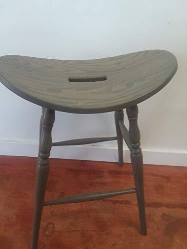 Solid wood, custom Handmade saddle stool