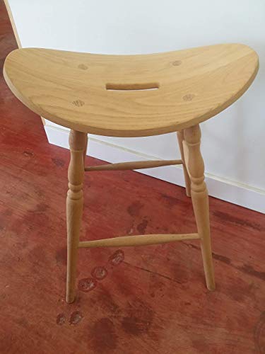 Solid wood, custom Handmade saddle stool