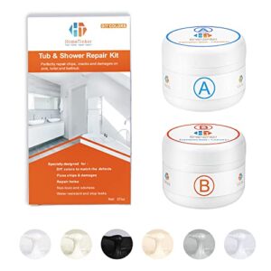 tub, tile and shower repair kit (color match), 3.7oz fiberglass repair kit, porcelain repair kit white, bathtub ceramic tile sink acrylic tub repair kit, tub chip crack fix almond black