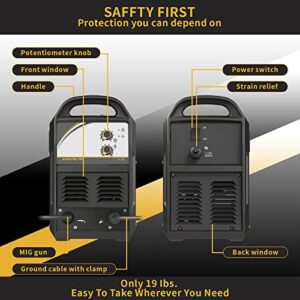 ARCRAFT MIG Welder 140Amp 110V/120V, Flux Core Welder Machine, IGBT Inverter with Inner Wire Feeder, Portable Gasless Welding kit, Can Load 10lb Flux Core Wire.