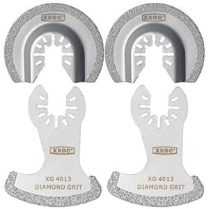 xxgo 4 pcs oscillating multi tool diamond segment swing semi circle grit grout saw blades xg4002d