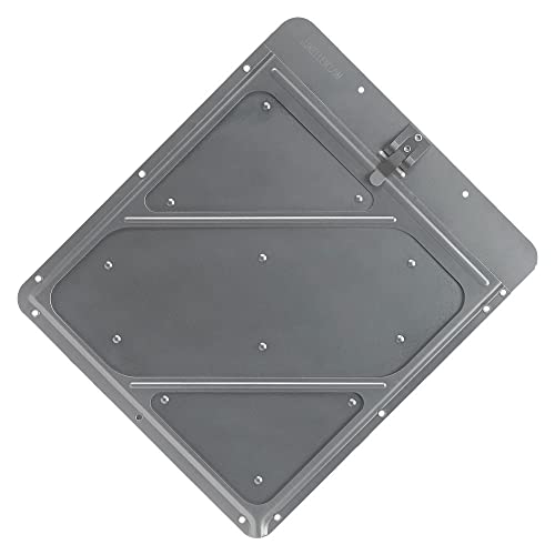 Rivetless Aluminum Hazmat Placard Holder, Unpainted Back Plate, 11-7/8" x 13-3/4" x 3/16", J. J. Keller & Associates