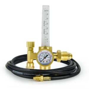 ziss co2 argon regulator with gas hose cga580 welder