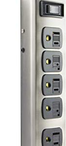 GE UltraPro 6-Outlet Surge Protector, Brushed Nickel, 34767