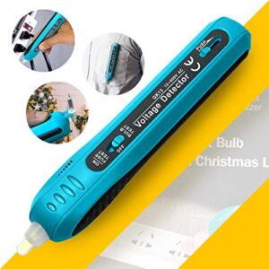 ALLOSUN Christmas Light Tester Bulb&Fuse Checker Gun 12-600 V AC Repair Non Contact AC Voltage Tester Light Bulb Removal Tool Fuse Bulb Tester,Blue