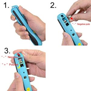 ALLOSUN Christmas Light Tester Bulb&Fuse Checker Gun 12-600 V AC Repair Non Contact AC Voltage Tester Light Bulb Removal Tool Fuse Bulb Tester,Blue