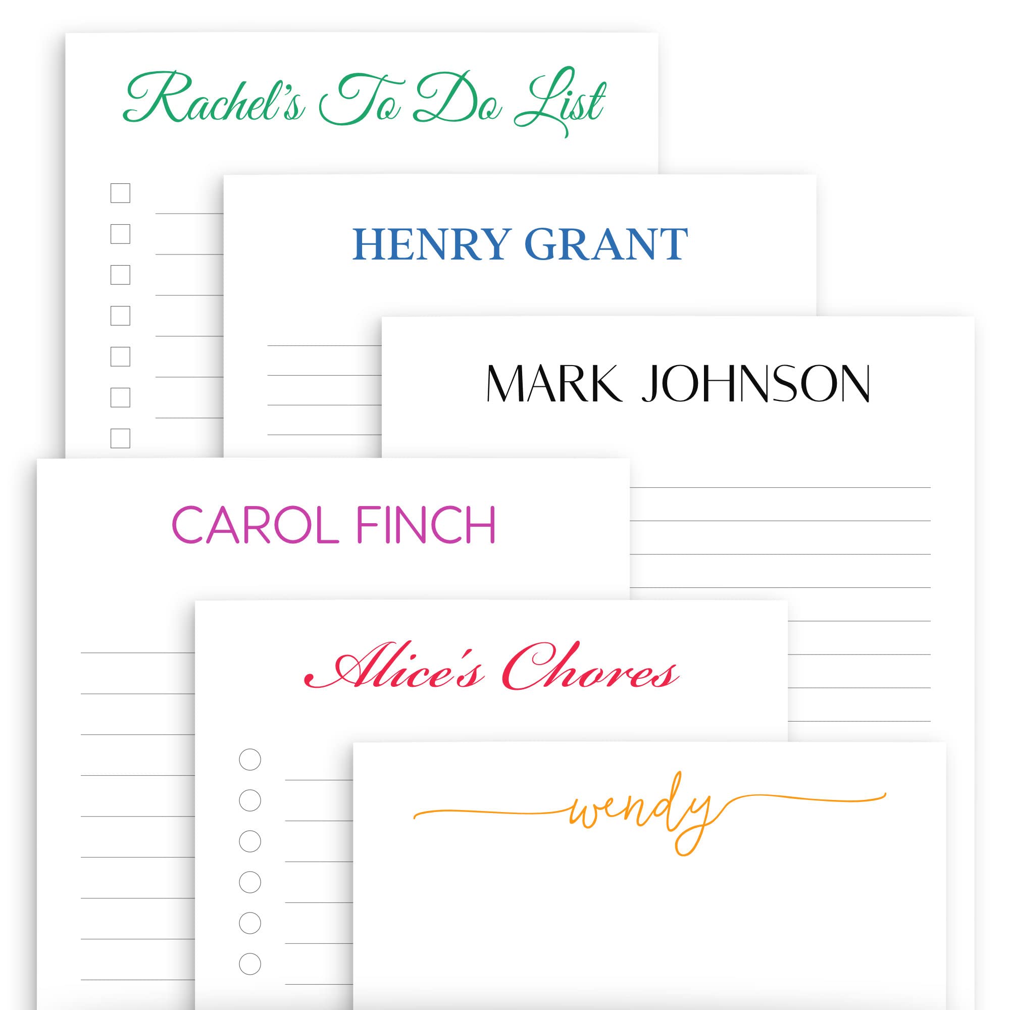 Personalized Custom Notepad - Office Business Professional Desk Writing Paper - Memo Scratch Legal Pad