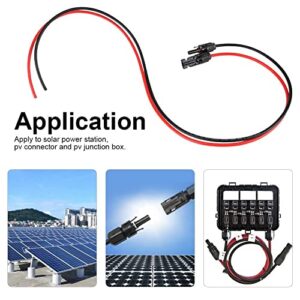 Solar PV Cable Extension Cords 2.5mm Pair of Solar Panel Wire Male & Female Connectors Red & Black 3.5 FT DC1000V 30A