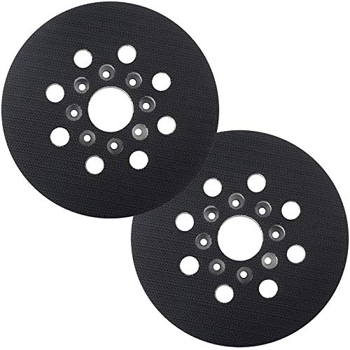 5”ROS20vs Replacement Sanding Pad Compatible with Bosch RS035, 8 Hole Hard Hook-&-Loop Sander Backing Pad Fits ROS10 ROS20VS ROS20VSC ROS20 Pack of 2 (2)