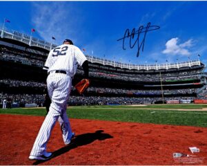 cc sabathia new york yankees autographed 16" x 20" stadium photograph - autographed mlb photos