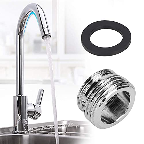 Kitchen Faucet Diverter Valve, Faucet Adapter Kitchen Sink to Garden Hose Adapter Dual Threads 15/16"-27 Male and 55/64"-27 Female to 3/4" MGH