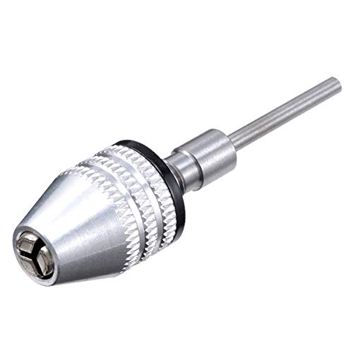 KATUR Keyless Drill Chuck Quick Change Adapter Converter 2.35mm Round Shank 0.3-3.4mm Clamping Range Drill Adapter Mini 3-Jaw Drill Chuck Screwdriver Adapter