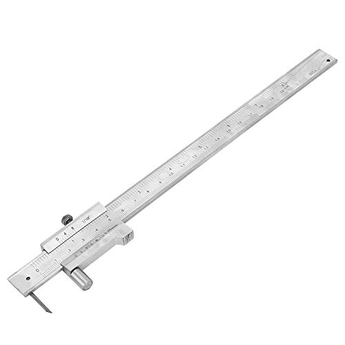 Scribing Caliper, 200mm 8in Dual Scale, Marking Vernier Caliper with Carbide Marking Needle for Scribe on Metal Wood Plastic