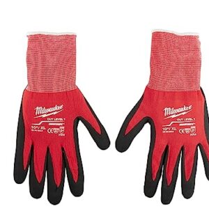 Milwaukee 48-22-8903 X-Large Nitrile Dipped Work Gloves, Red